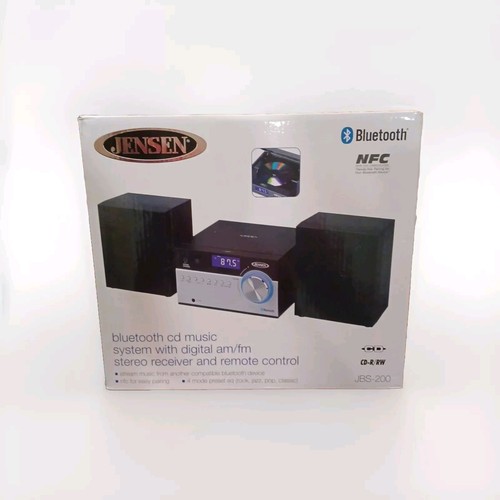 Jensen Bluetooth Compact Bookshelf Stereo System CD AM/FM JBS-200 ...