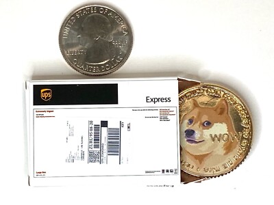 CRYPTO BITCOIN WOW DOGGIE COIN IN MINIATURE UPS Express Box Zuru Mini ...
