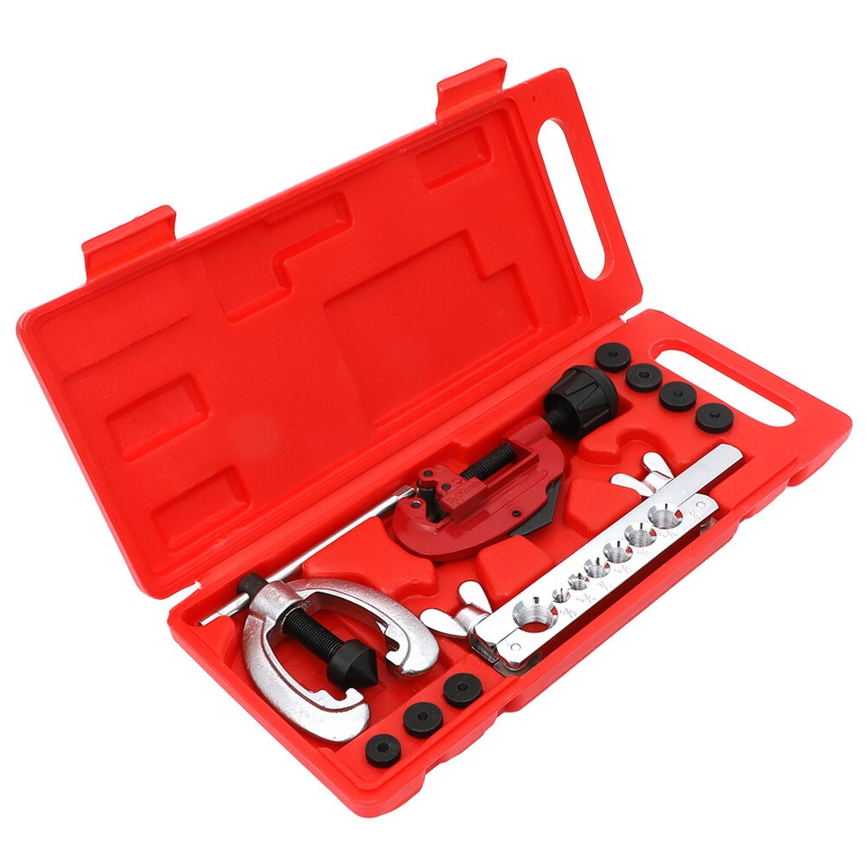 3/16" 5/8" 7 DIES AUTOMOTIVE BRAKE LINE TUBE CUTTER DOUBLE FLARING TOOL ...