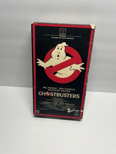 Ghostbusters VHS W/ Side Open Full Slip Sleeve Red Border Murray (1985 ...