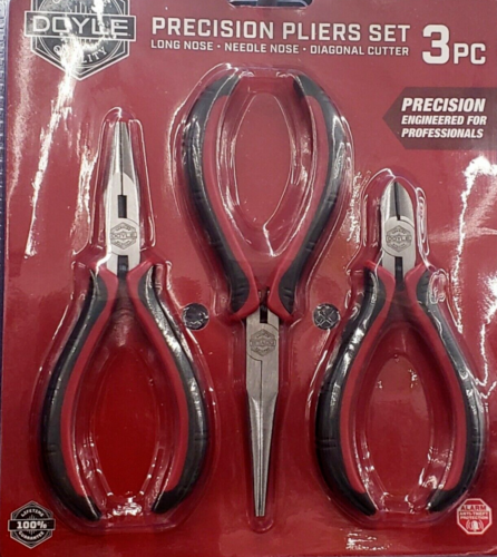 BRAND NEW Doyle Precision Pliers Set 3-pc. long nose needle nose ...