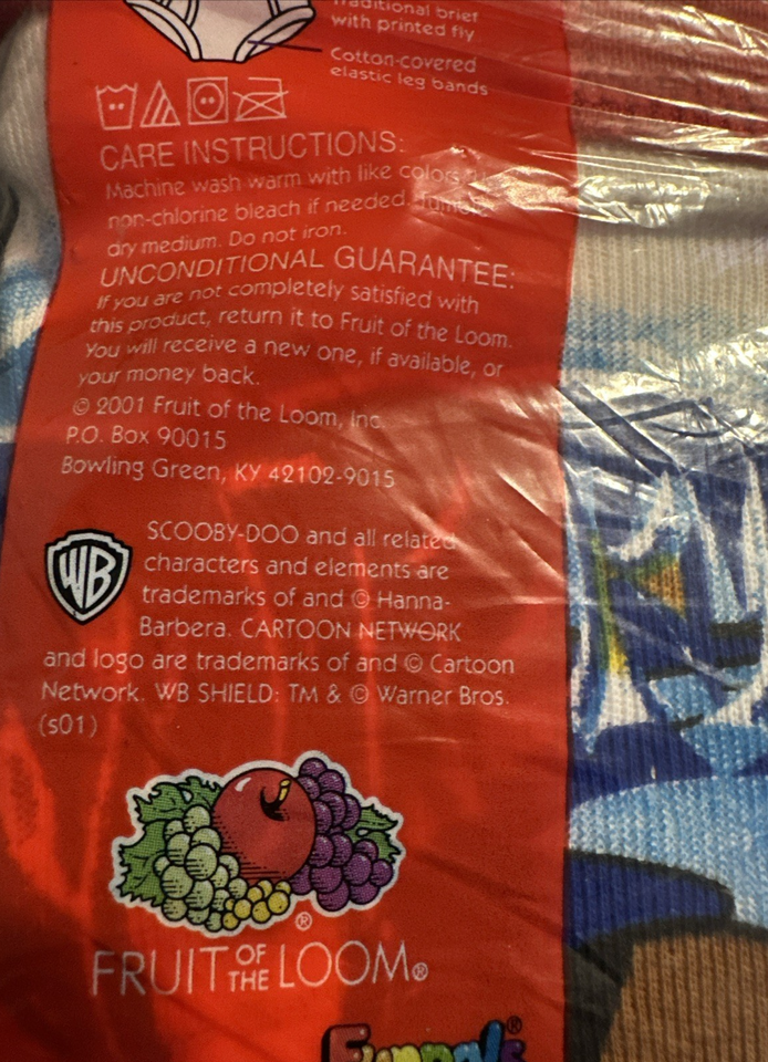 Vantage 2001 Scooby-Doo Funpals Size 8 Boys Fries Underwear | eBay