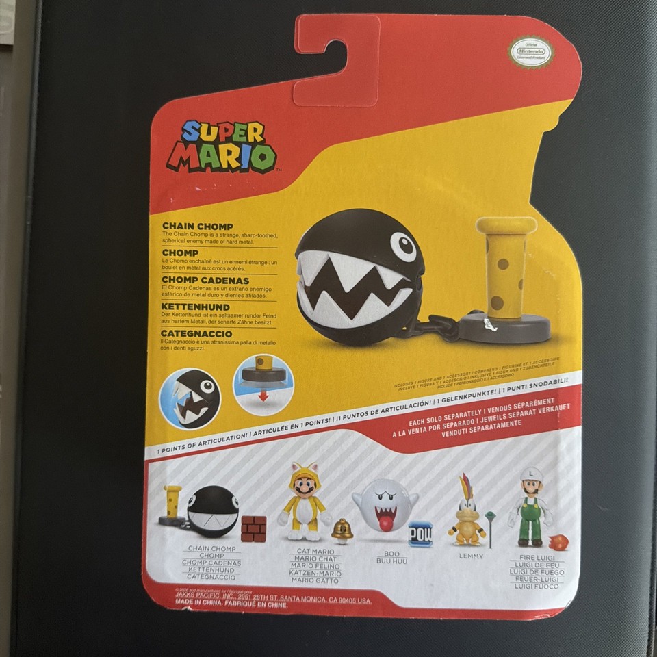 Jakks Pacific Super Mario 4” Chain Chomp Figure with Block New 2026 | eBay