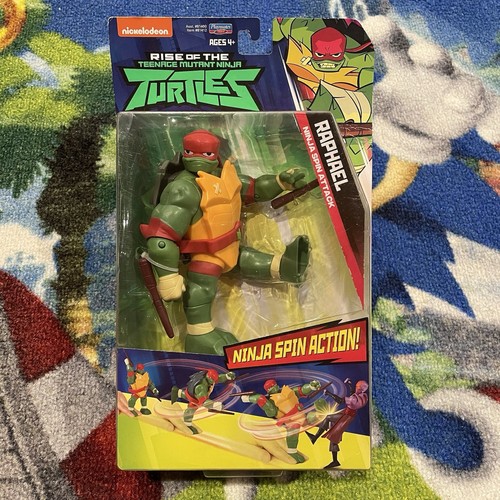 Rise Of The TMNT RAPHAEL Figure Toy Ninja Spin RARE Playmates 2019 ...