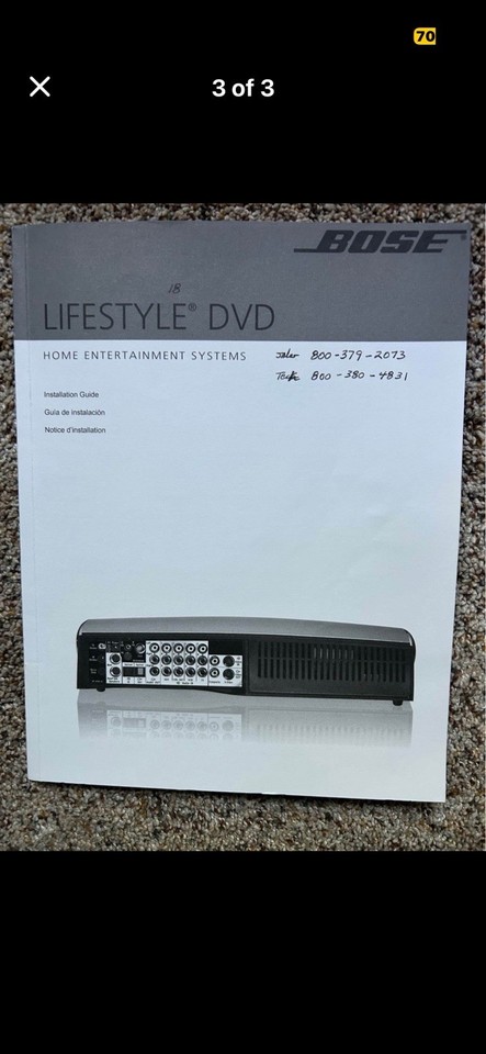 Bose Lifestyle Model AV48 DVD/CD Home Theater Media Center w/ Power ...