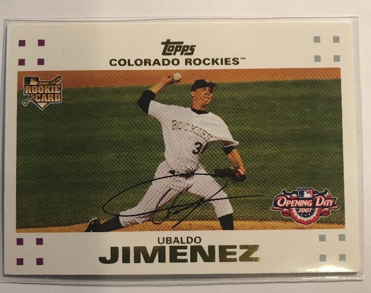 Ubaldo Jimenez 2007 Topps Gold Opening Day Rookie Card RC Colorado ...