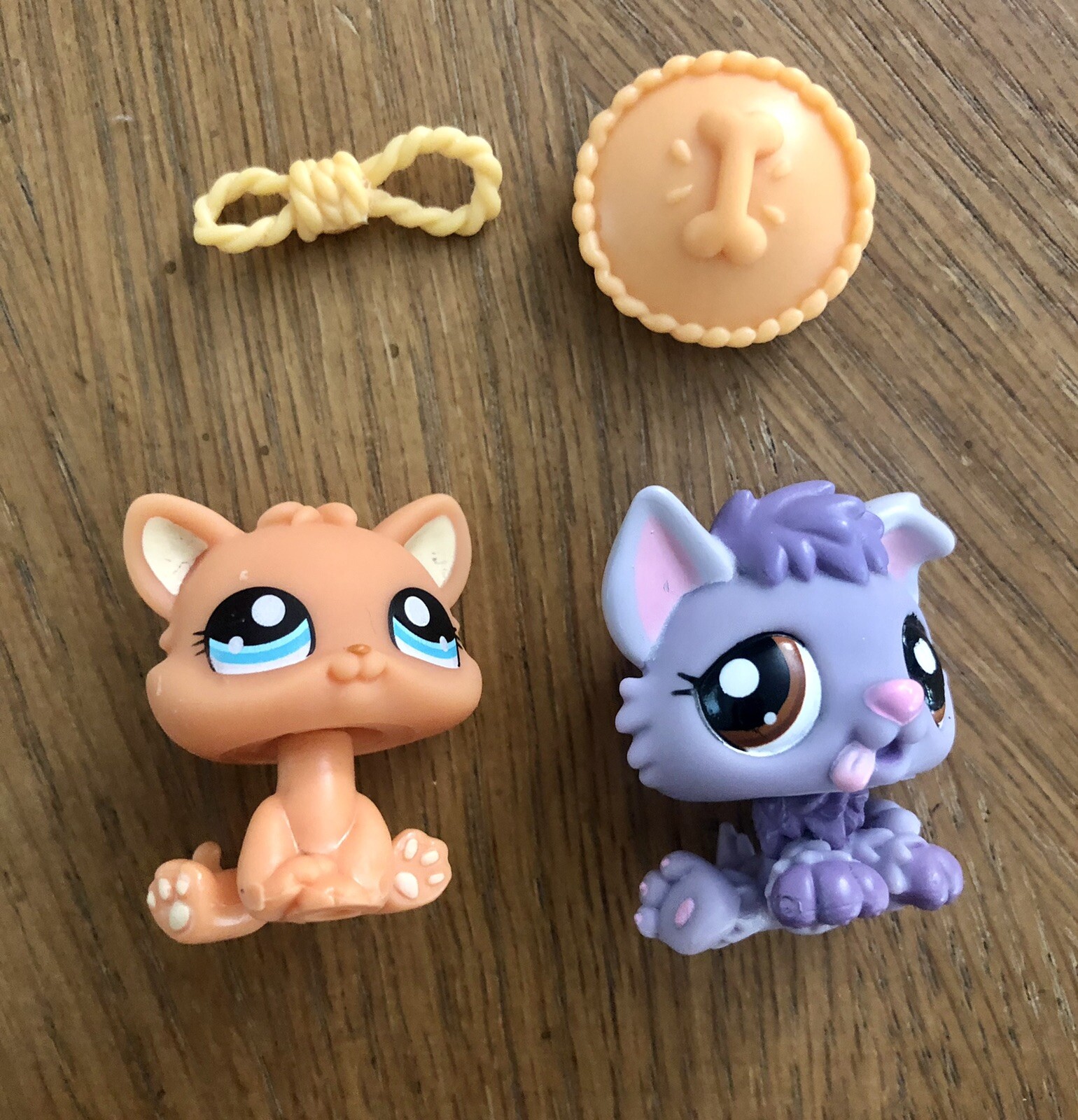 Littlest Pet Shop LPS Authentic Husky Puppy Dog #1752 Kitten Cat #1371 ...