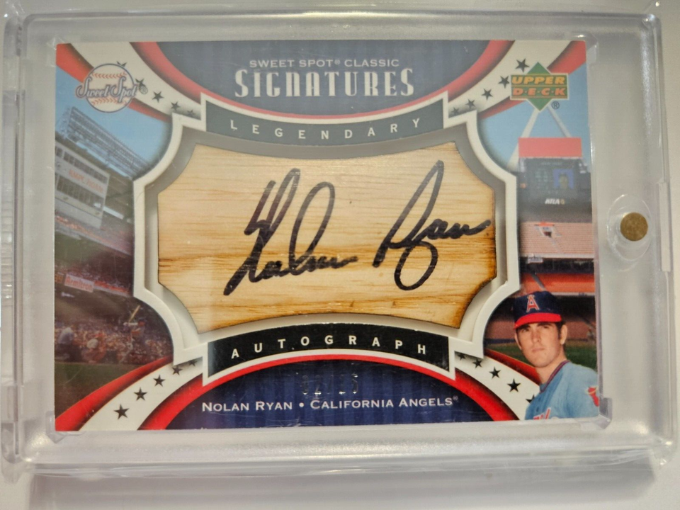 2007 UD SWEET SPOT SIGNATURES LEGENDARY NOLAN RYAN #SPS-NR AUTOGRAPH ...
