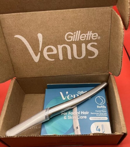 NEW Gillette Venus Dermaplaning Tool Kit 4 Blade Refills Exfoliating ...