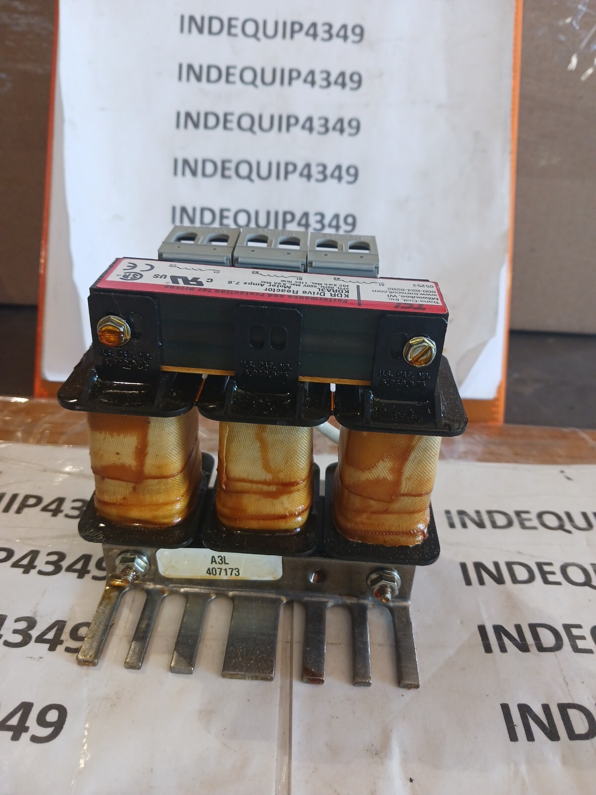 TCI KDRA46L KDR Drive Reactor 3PH 50/60Hz 3.3 Amp Max 600V Transformer ...