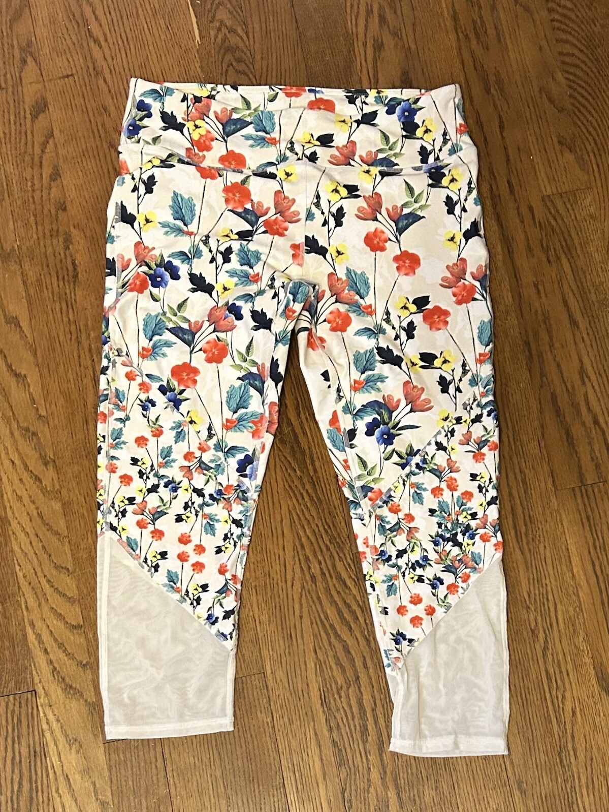 Fabletics powerhold floral mesh capri leggings | eBay