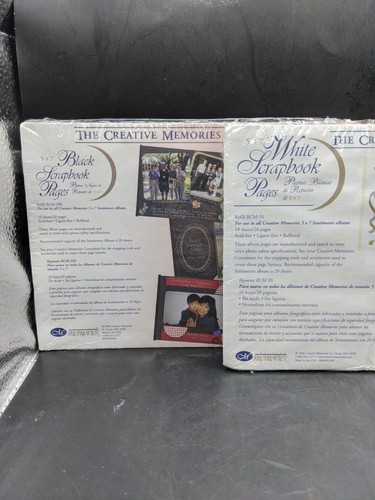 Lot Creative Memories White and Black Page Refill 5x7 Packs | eBay