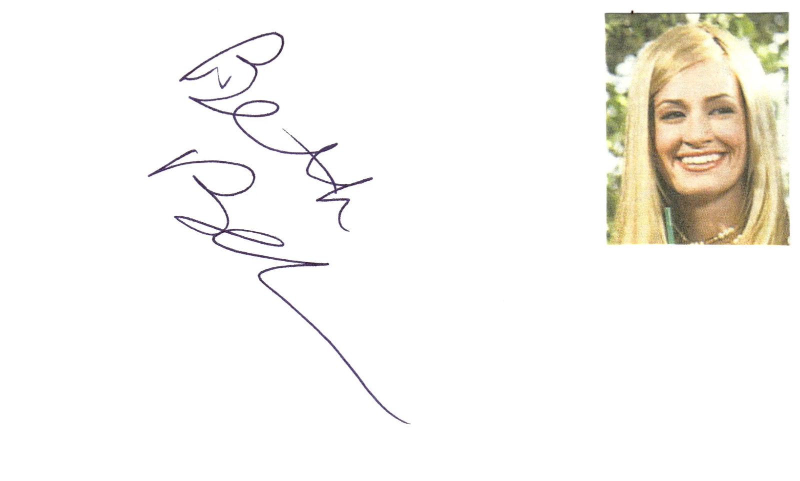 Beth Behrs Signed Auto 3x5 Index Card 2 Broke Girls | eBay