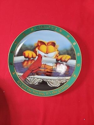 Garfield Plate Dear Diary It's Not The Having, It's The Getting Danbury ...
