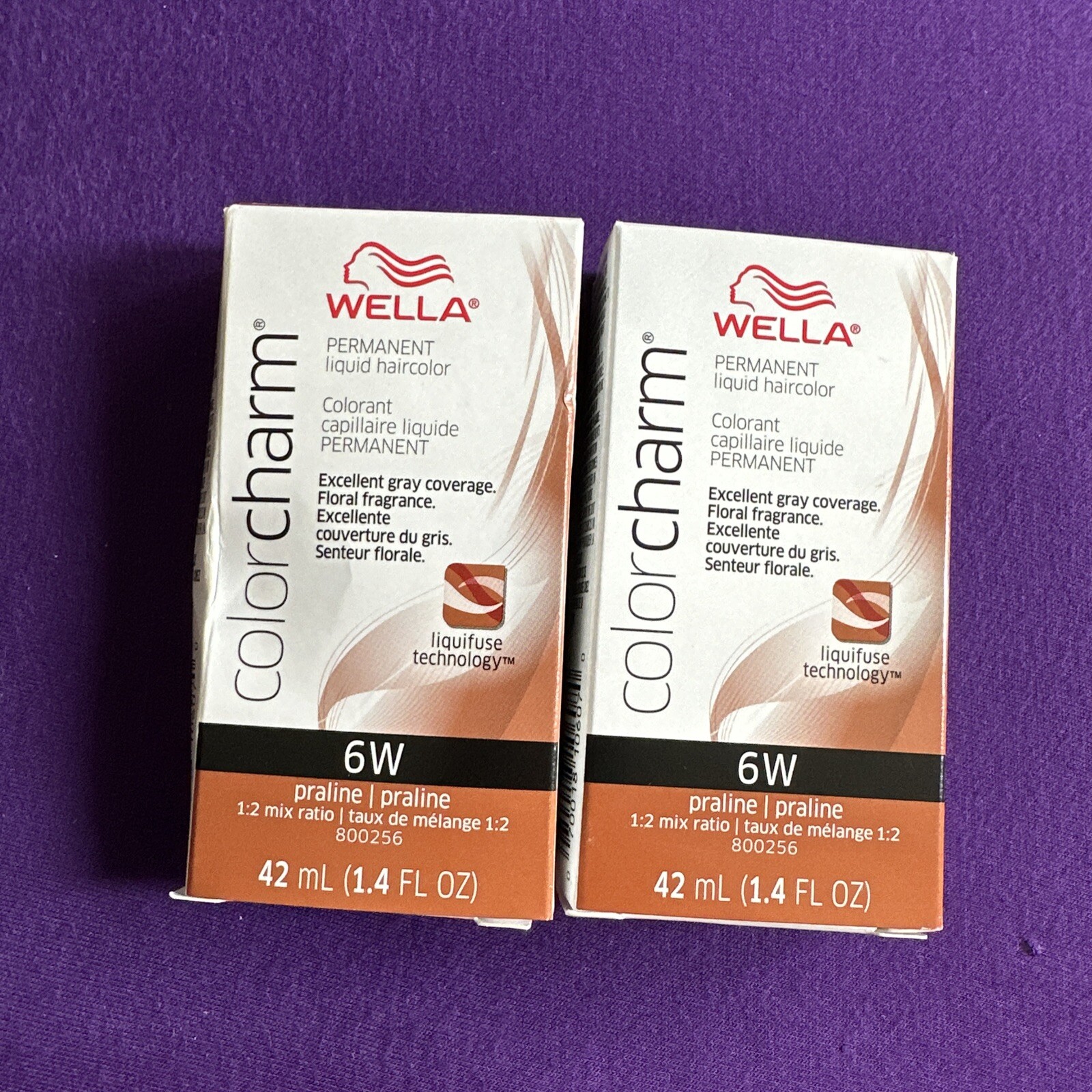 2 WELLA COLOR CHARM PERMANENT HAIR COLOR 6W PRALINE 1.4FL | eBay