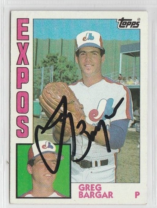 Greg Bargar 1984 Topps signed auto autographed card Expos | eBay