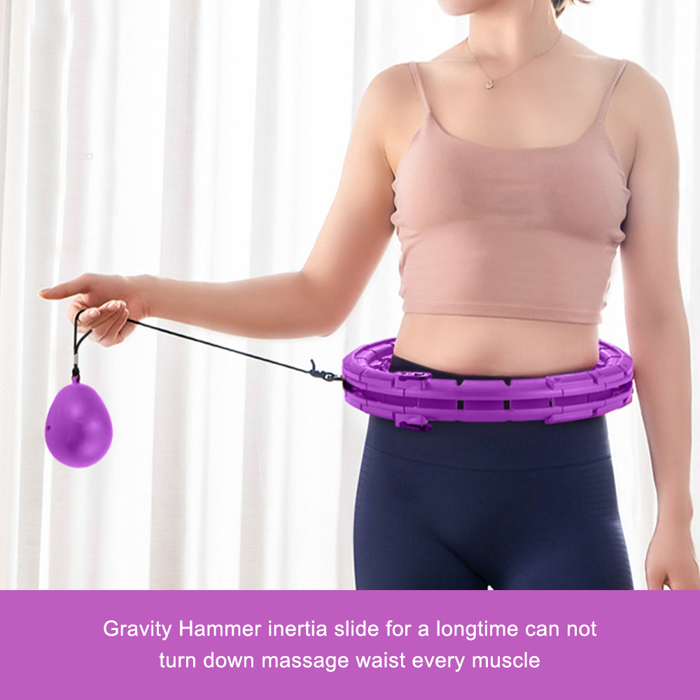 24 Knots Fitness Hula Smart Hoop Detachable Weighted Hoops Lose Weight ...