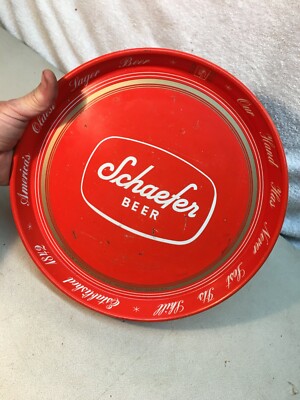 Vintage Metal Schafer Beer Tray; 12”Diameter | eBay