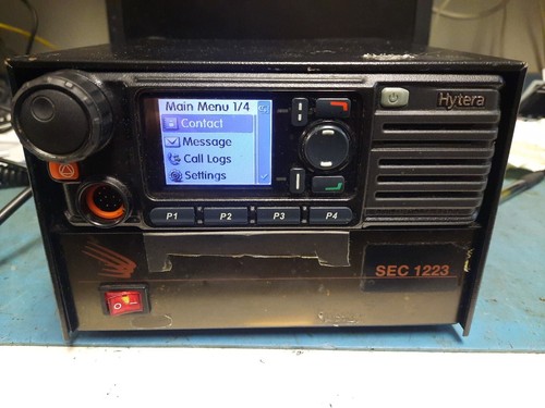 USED Hytera MD782G U1 400-470 MHz UHF Two Way Mobile & Power Supply AS ...
