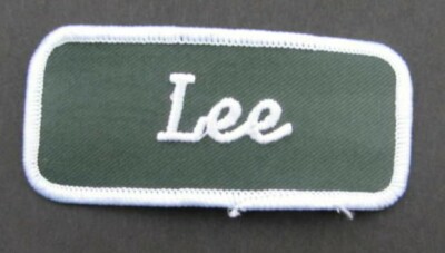 Name Lee patch uniform name patch New Iron on or Sew on | eBay