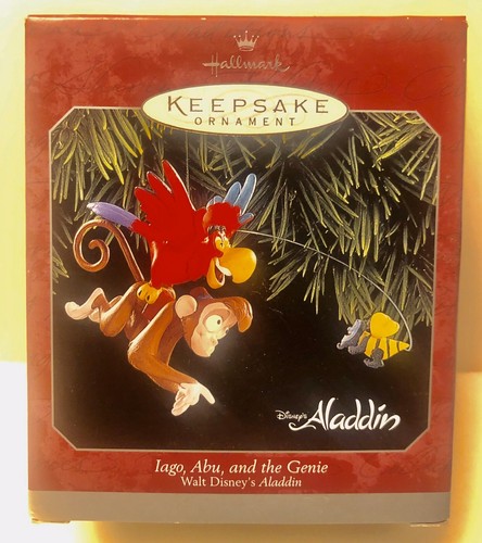 Hallmark Aladdin Iago Abu & Genie Bird Monkey Bee Disney 1998 Ornament ...