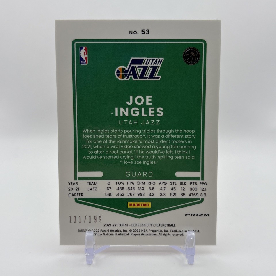2021-22 Panini Donruss Optic Orange Prizm /199 Joe Ingles #53 | eBay UK