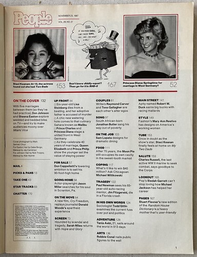 PEOPLE Weekly Magazine VTG Issue - Nov 23, 1987 Don Johnson & Sheena ...