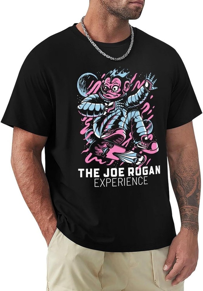 The Joe Music and Rogan Experience Men Loose Round Neck Short Sleeves T ...