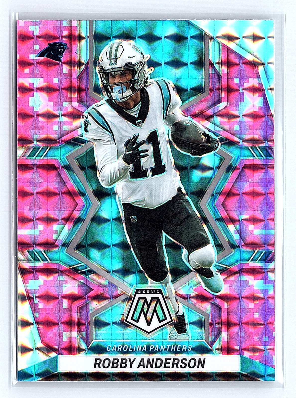 2022 Panini Mosaic Robbie Anderson Mosaic Camo Pink #30 - Carolina ...