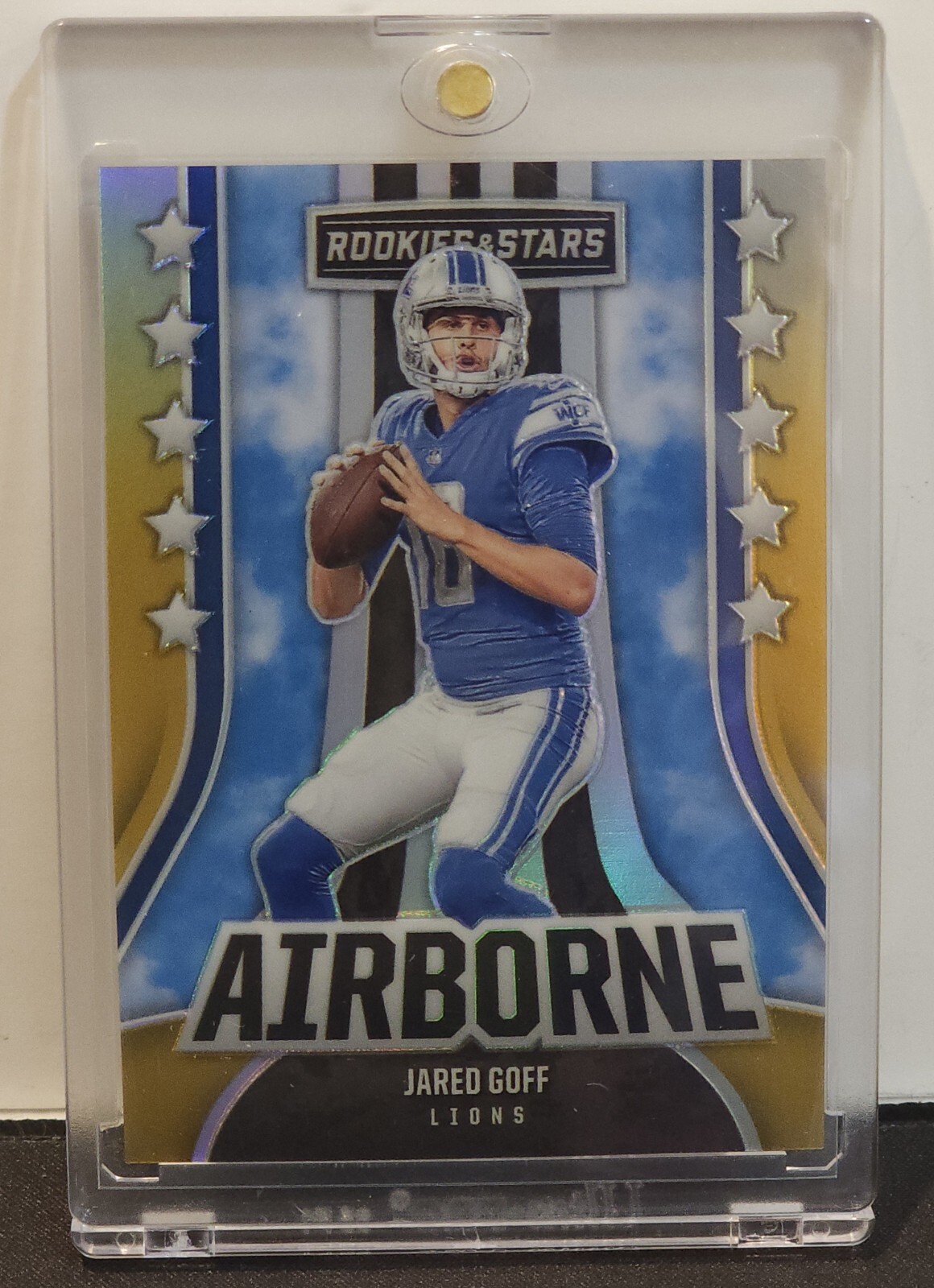 2023 Rookies And Stars Gold Prizm Airborne Jared Goff 1/10 SSP - #AI-11 ...