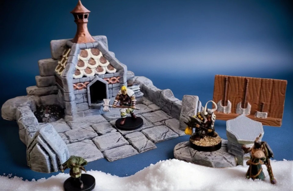 Dwarf Forge FULLY PAINTED Dungeons & Dragons/Pathfinder Fantasy Scenery ...