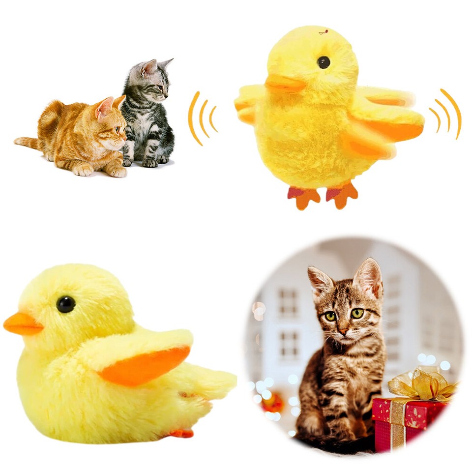 Flapping Duck Cat Toy Cat Exercise Plush Duck Kitten Catnip Toy Cat ...