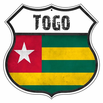 Togo Country Flag Novelty Highway Shield Man Cave Aluminum Metal Sign ...