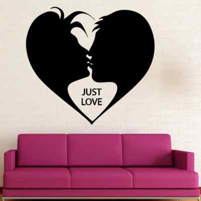 Just Love Wall Decals Romantic Wall Sticker for Bedroom Wall Decor Love ...