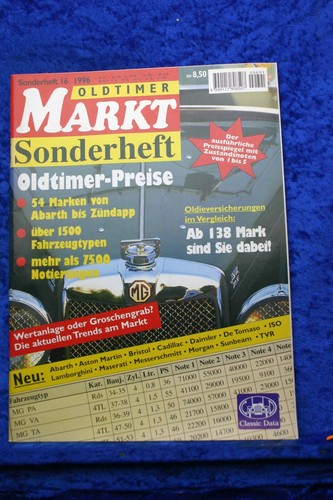 Oldtimer Markt Sonderheft Nr. 16 1996 Oldtimer Preise | eBay.de