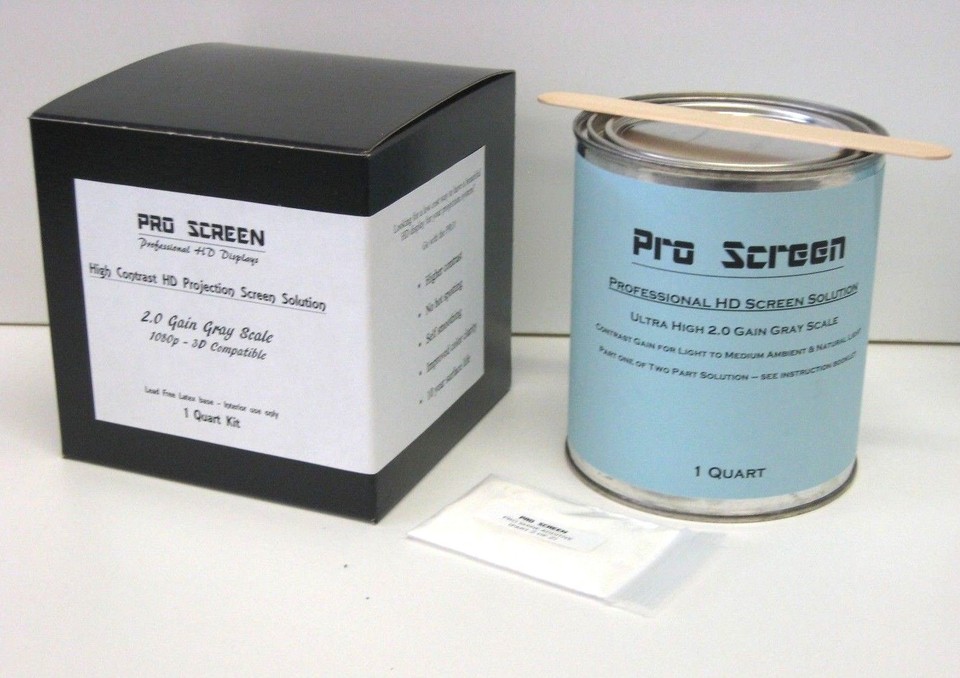 HD Projector / Projection Screen Paint Solution - 1 Quart 4K Full HD ...