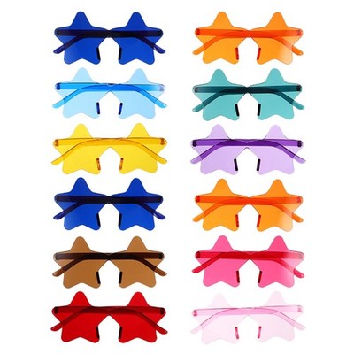 12pcs Star Shaped Glasses Party Eyeglasses Personality Fashion Glasses ...