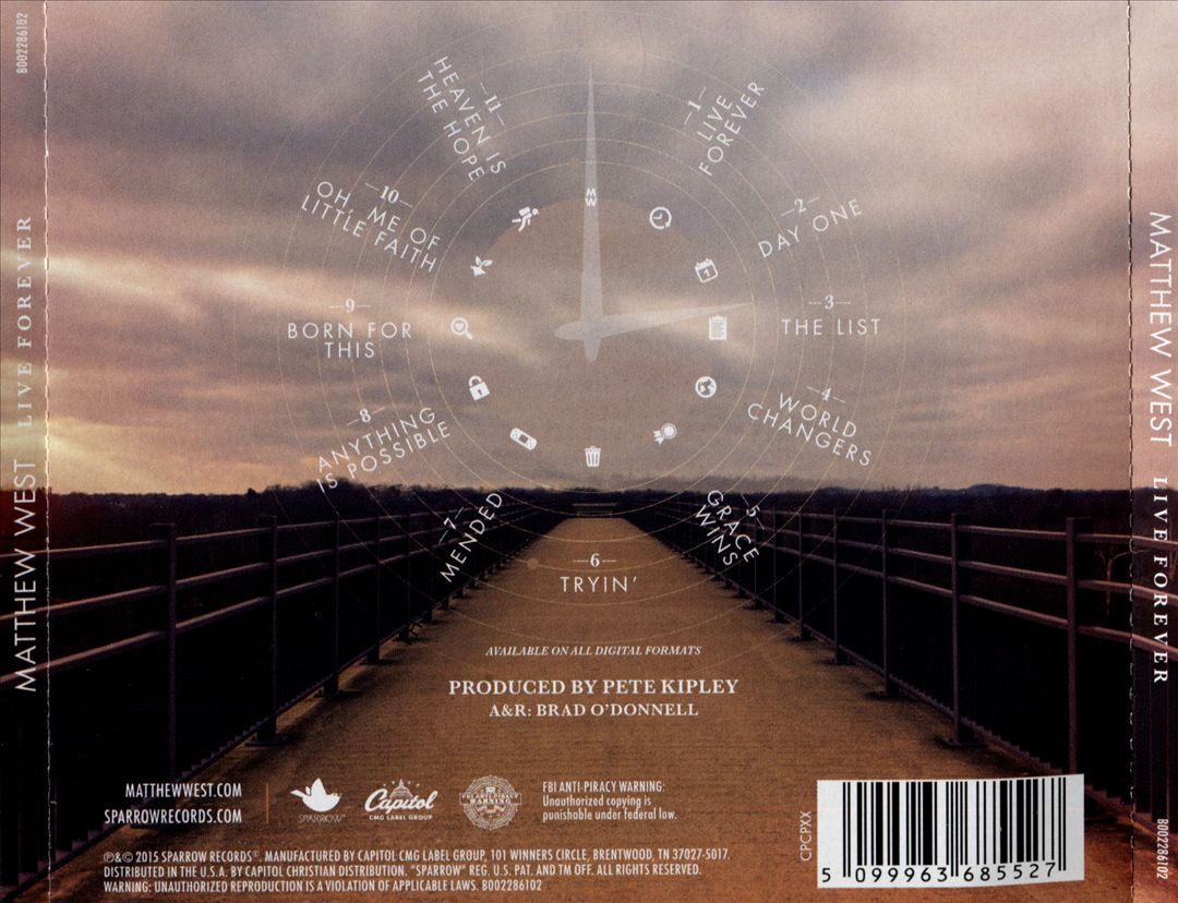 MATTHEW WEST LIVE FOREVER NEW CD 5099963685527| eBay