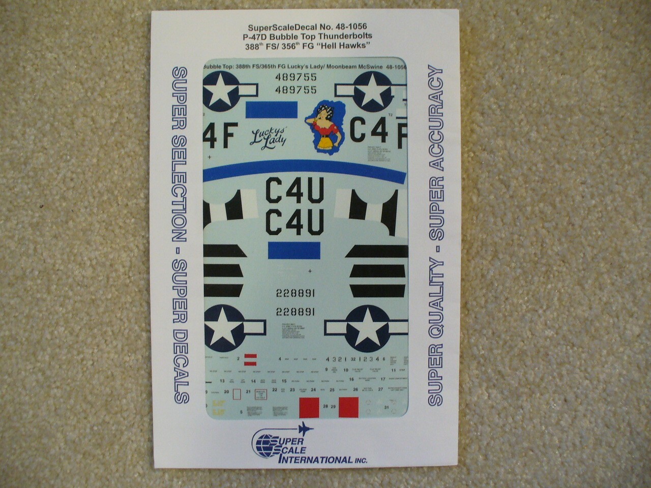 1/48 Superscale 48-1056 P-47D Decals | eBay