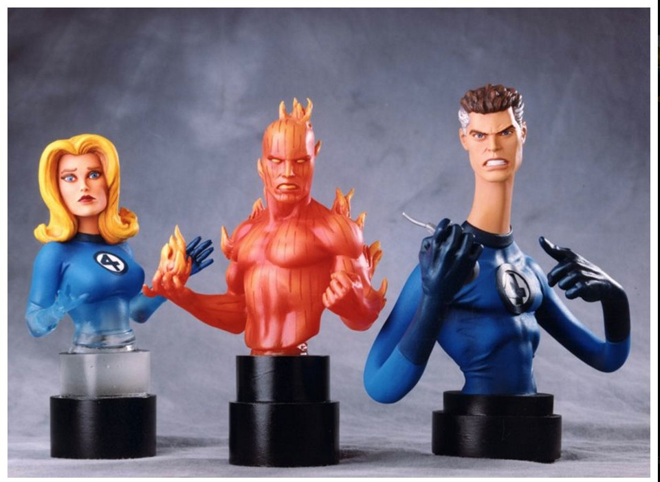 FANTASTIC FOUR TRIPLE 3 PACK BUST BY BOWEN DESIGNS (UNOPENED, FACTORY ...