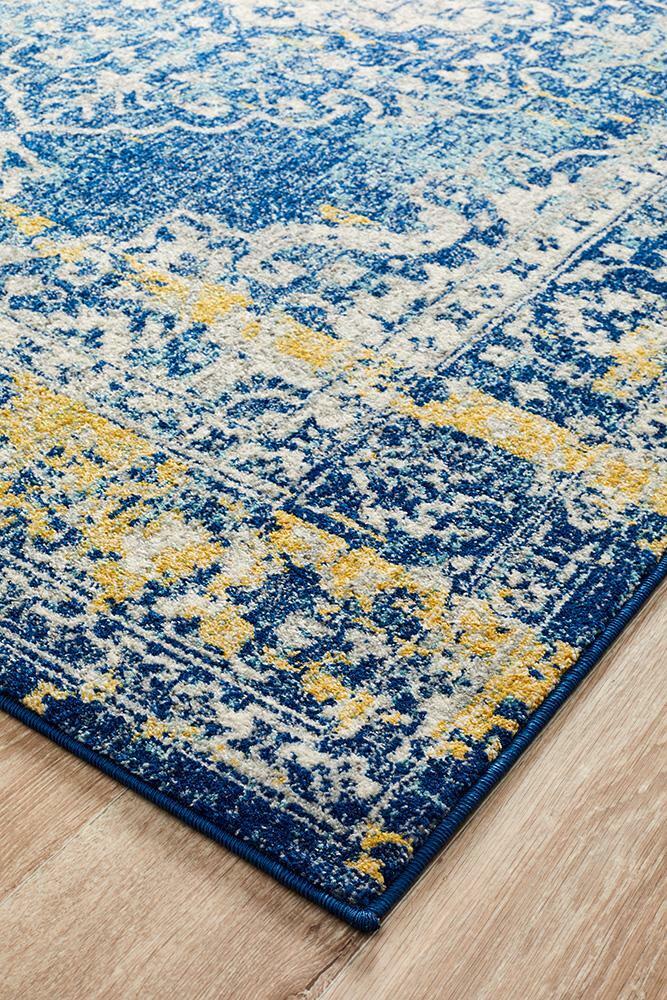 DELILAH NAVY BLUE TRADITIONAL BOHEMIAN ORIENTAL MODERN FLOOR RUG - 4 ...