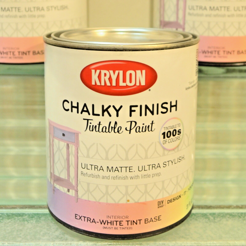 Krylon Chalky Finish Paint Ultra Matte Ultra Stylish Extra-White Tint ...