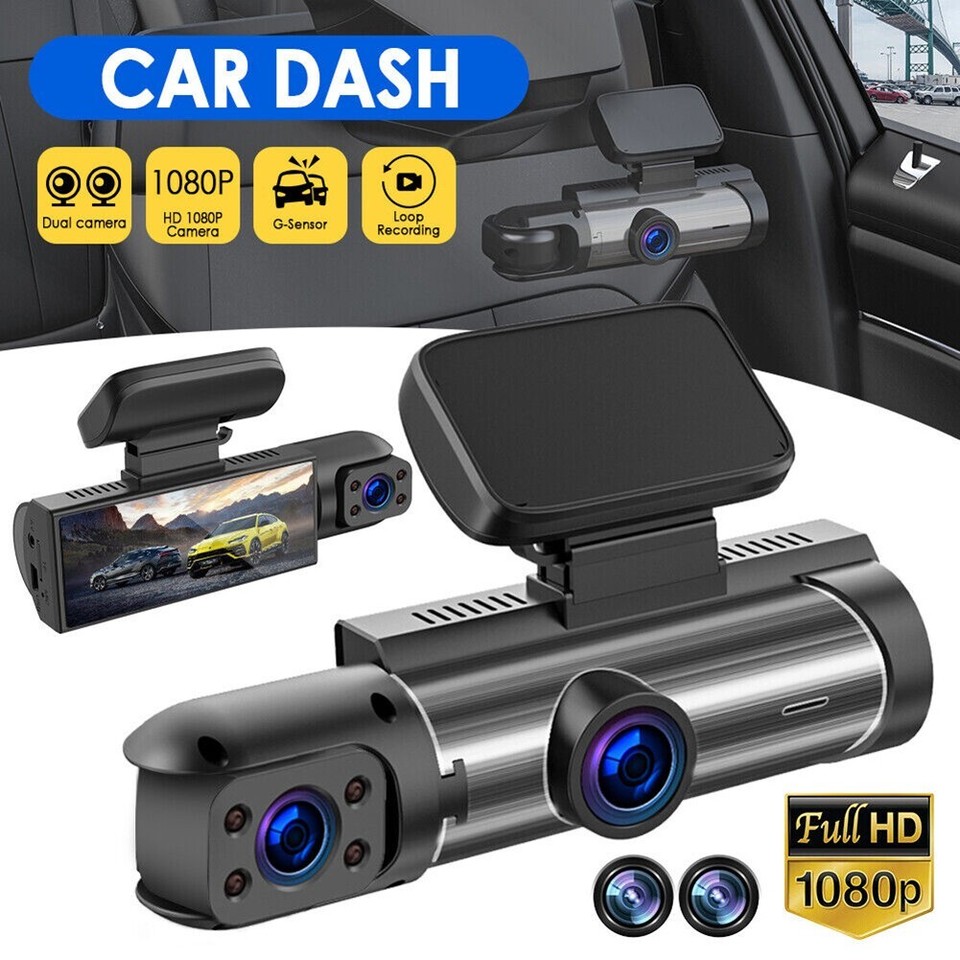 Dual Lens Car DVR Dash Cam Driving Recorder G-sensor HD Front And ...