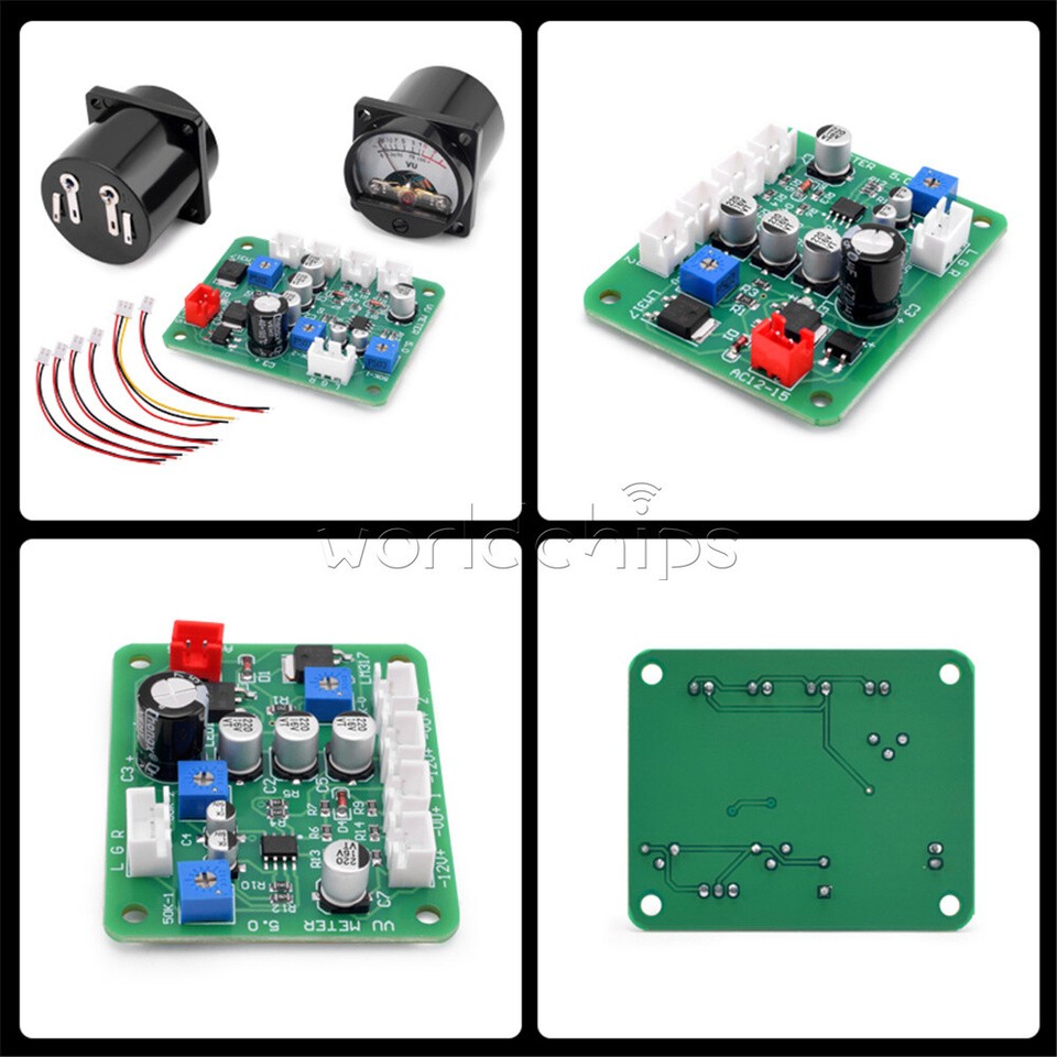 2-PACK VU Meter DB Panel Sound Level Display & Driver Board for DIY ...