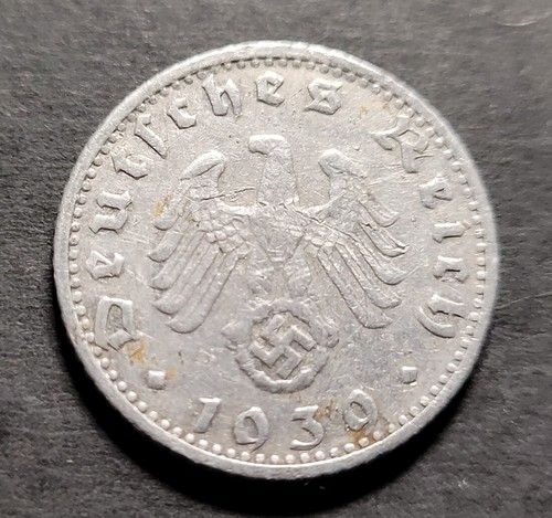 GERMANY 50 REICHSPFENNIG 1939 COIN G | eBay