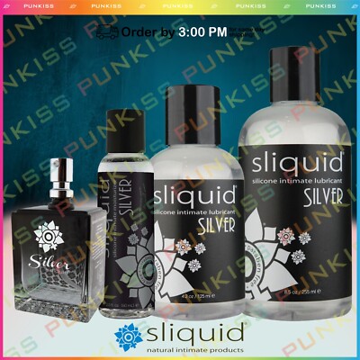 Sliquid Silver Anal Silicone Based Sex Lube💋Lubricant Medical Long ...