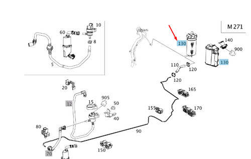 NEW MERCEDES-BENZ E W212 ACTIVATED CHARCOAL FILTER A2124700659 ORIGINAL ...