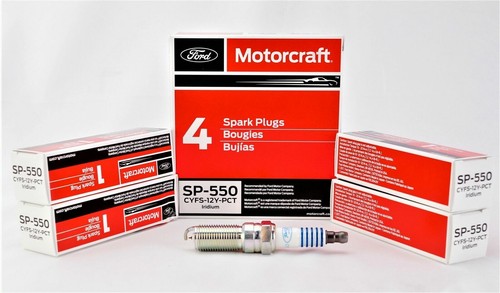 Set of 4:Motorcraft OEM Ford Iridium Spark Plugs SP550X CYFS12YPCT USA ...