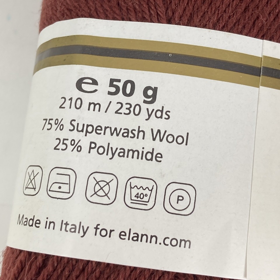 100g 460yd Elann Sock it to Me 4ply Wool Superwash Blend Carmine Rose ...