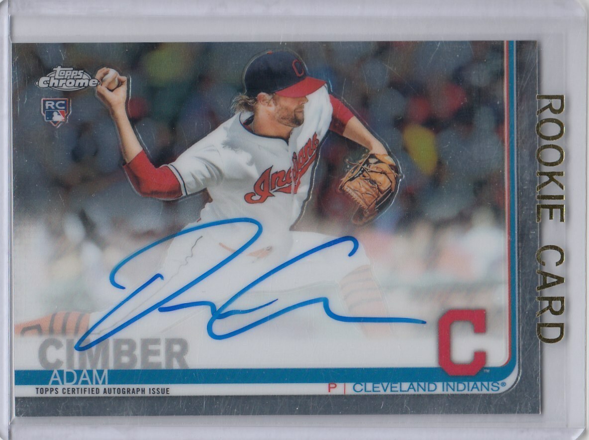 2019 TOPPS CHROME ADAM CIMBER TORONTO BLUE JAYS ROOKIE ON CARD AUTO RC ...